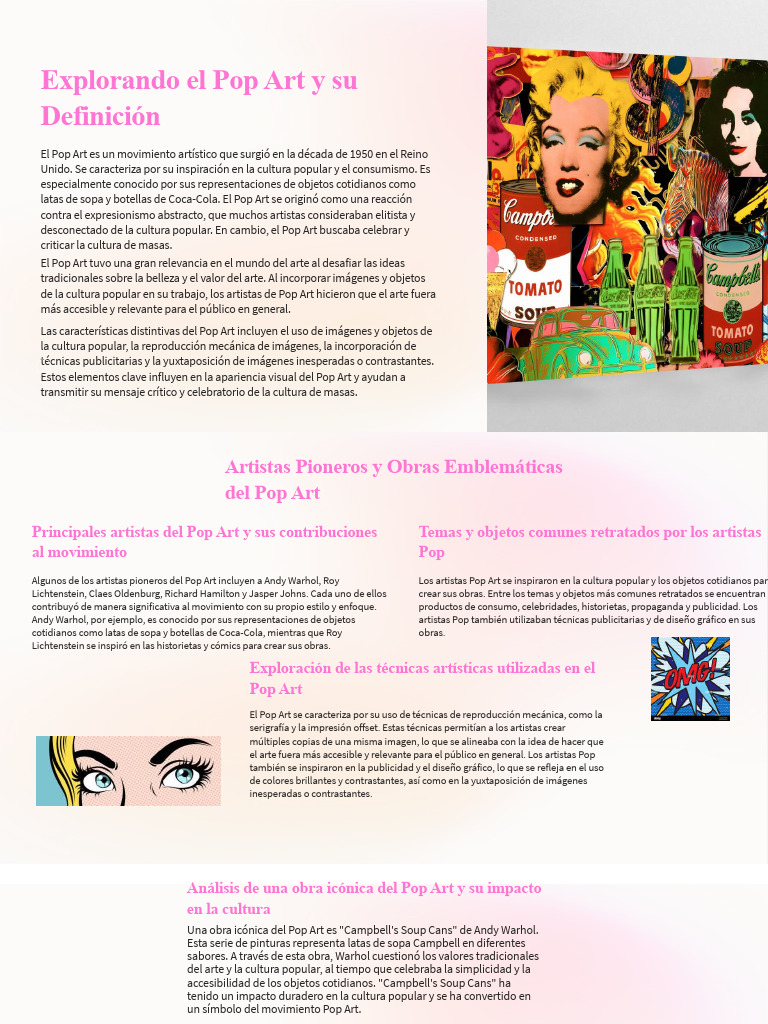 Explorando El Pop Art y Su Definicion | PDF | Andy Warhol | Las artes
