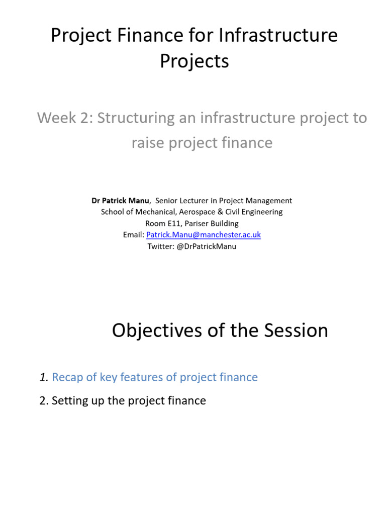 PF 2018 - 2019 Lecture 2 - Structuring A Project Finance | PDF ...
