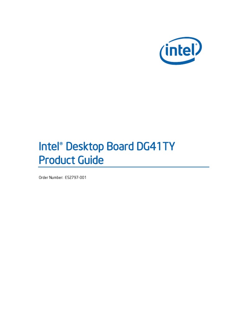 DG41TY Product Guide 01 English | PDF