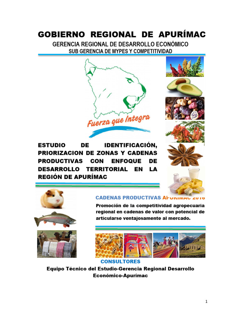 Observaciones-Estudio Priorización-13 Cad-Productivas-Apurímac-2015 | Descargar gratis PDF ...