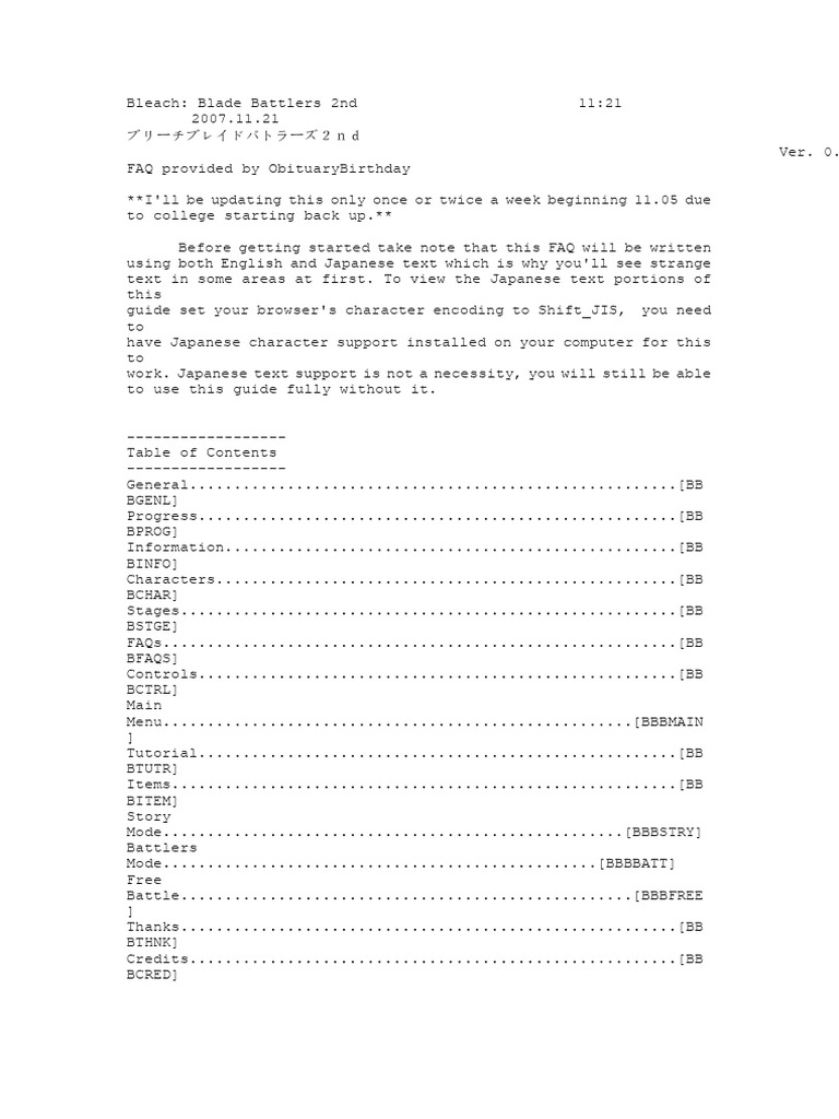 Bleach Part 1 | PDF | Japanese Writing System