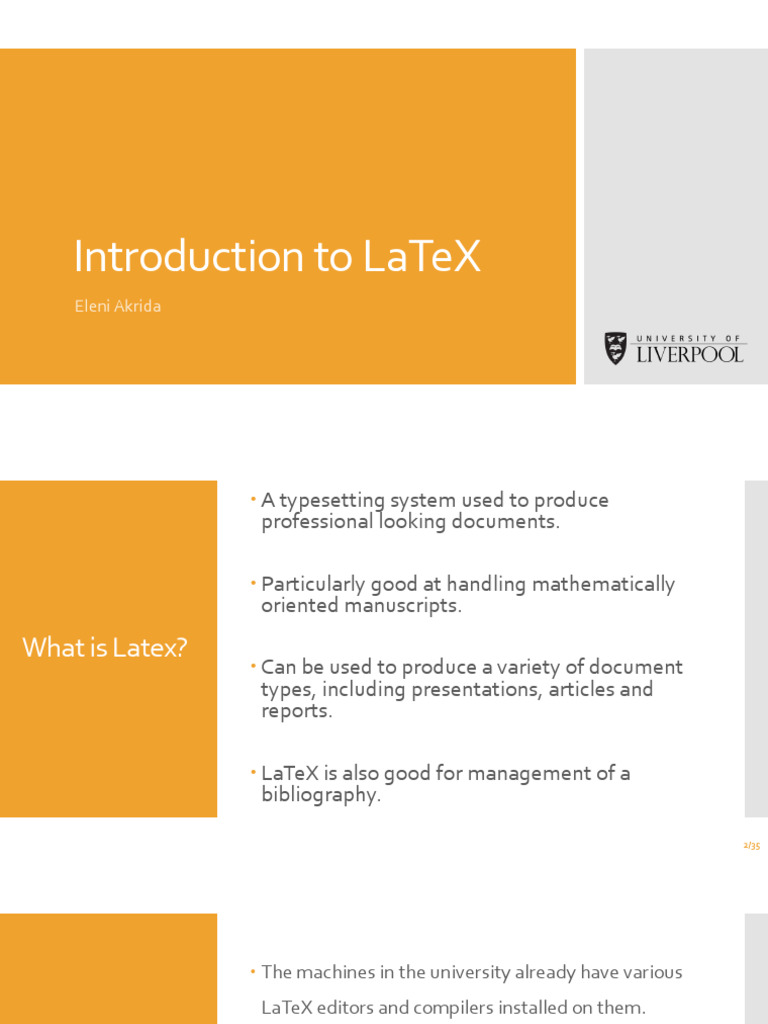 Introduction To Latex | PDF