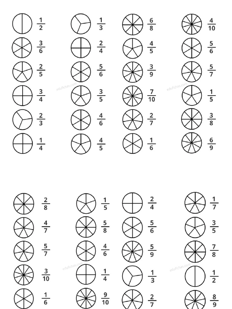 Ejercicios de Fracciones | PDF