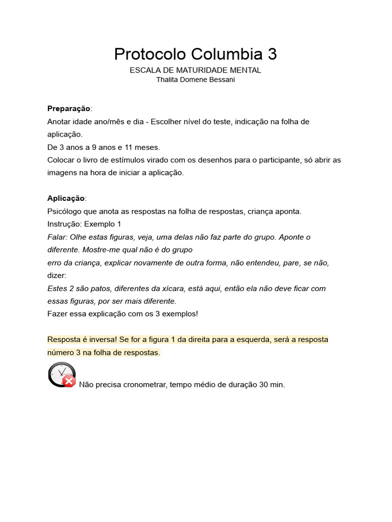 Protocolo Columbia 3 | PDF | Ciências e Matemática