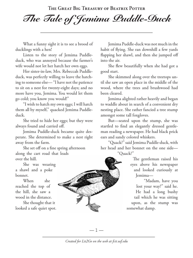 Peter Rabbit and Other Stories 008 The Tale of Jemima Puddle Duck | PDF