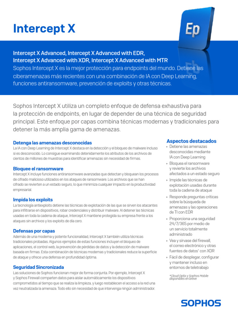 Sophos Intercept X Dses | PDF