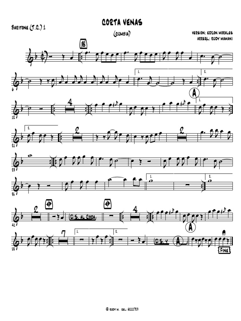 Corta Venas Chuquiago - Baritone 1 | PDF