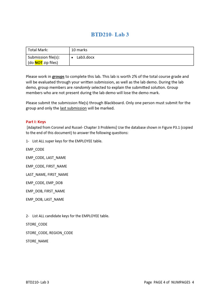 Database Lab3 Final | Download Free PDF | Stew | Food And Drink