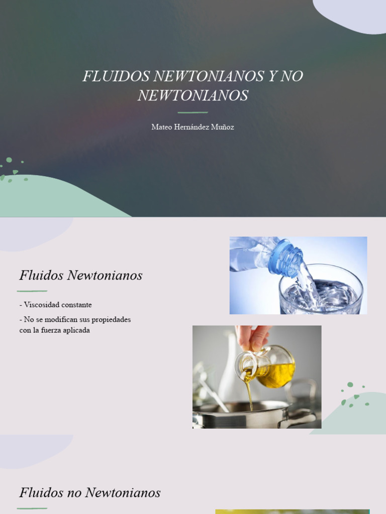 Mateo Hernandez - Fluidos Newtonianos y No Newtonianos | PDF