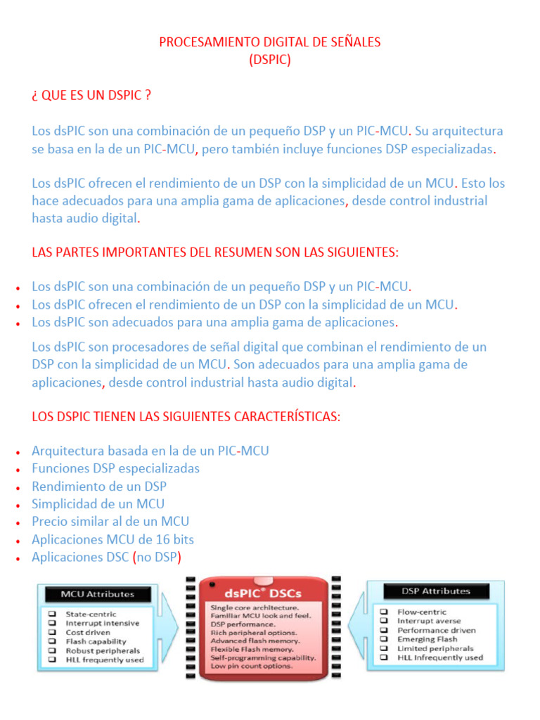 Procesamiento Digital de Señales. Dspic | PDF | Microcontrolador | Procesador de señal digital