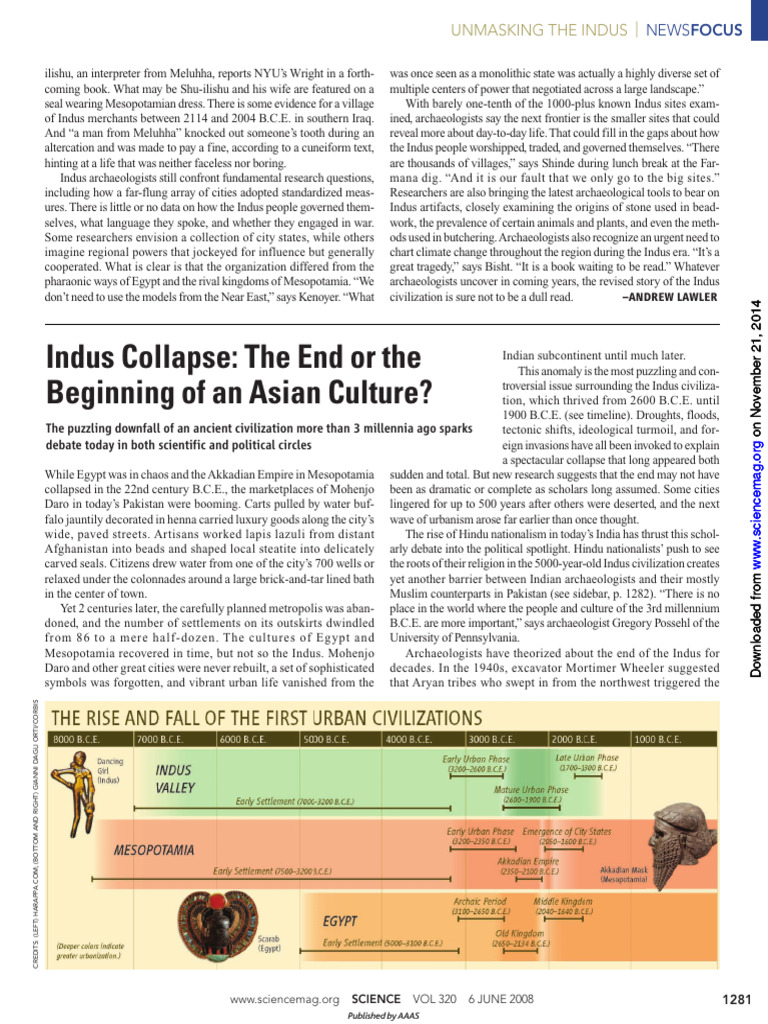 Indus Collapse: The End or The Beginning of An Asian Culture? | PDF
