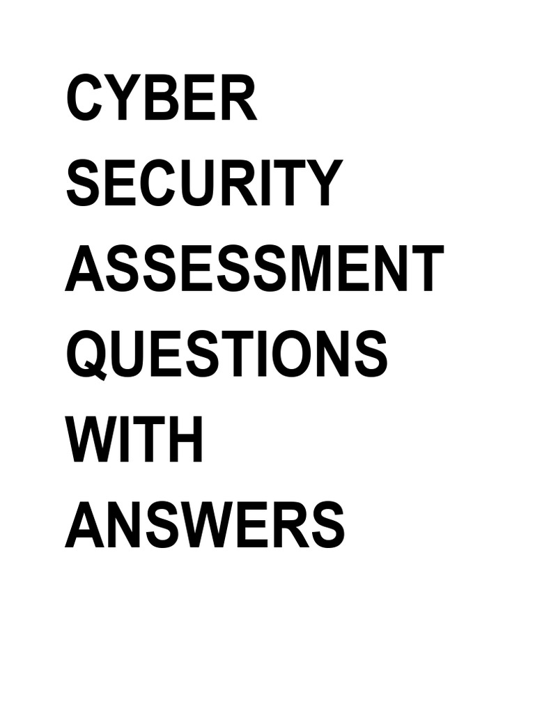 Cyber Assessment | PDF | Security | Computer Security