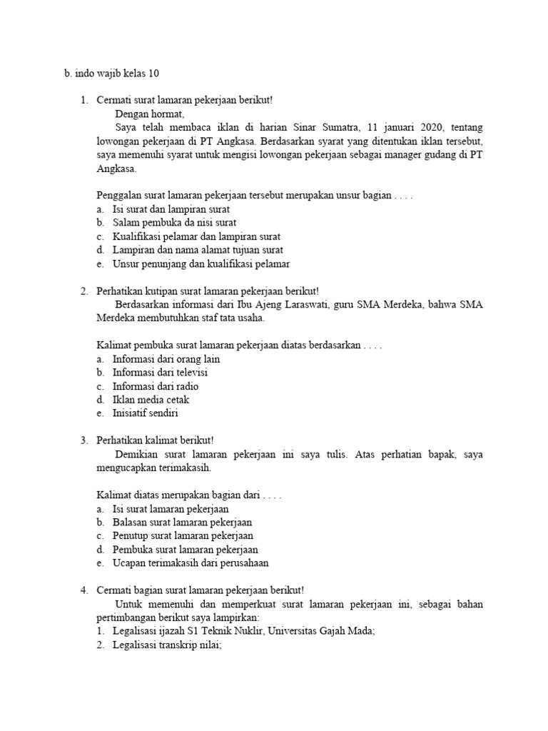 UTS 12 BI Semester 1 2020 | PDF