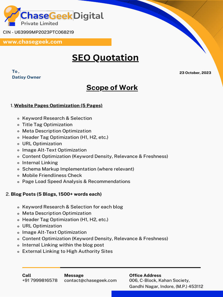 SEO Quotation | PDF | Search Engine Optimization | Internet Search