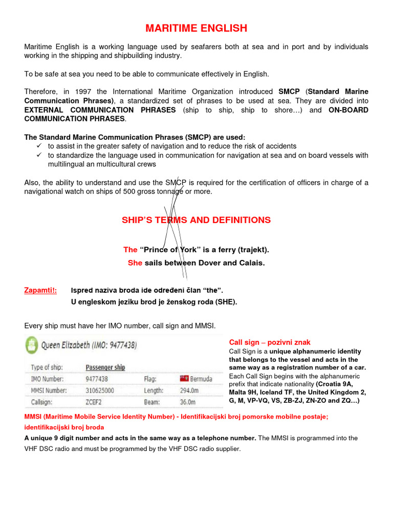 Maritime English Terms | PDF