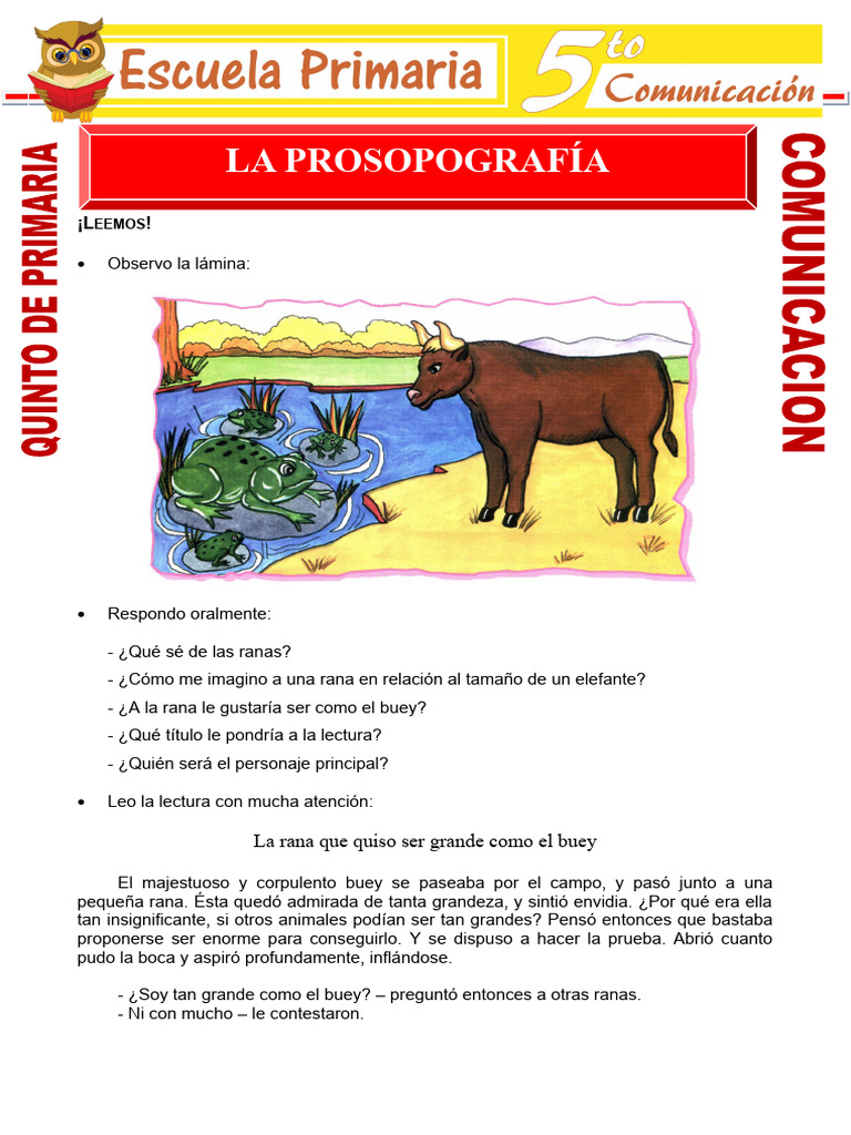Prosopografía y Fábula para Niños | PDF