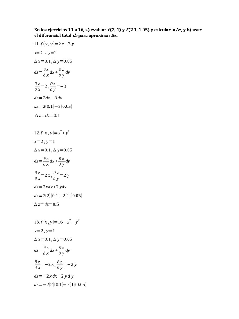 En Los Ejercicios 11 A 16 | PDF