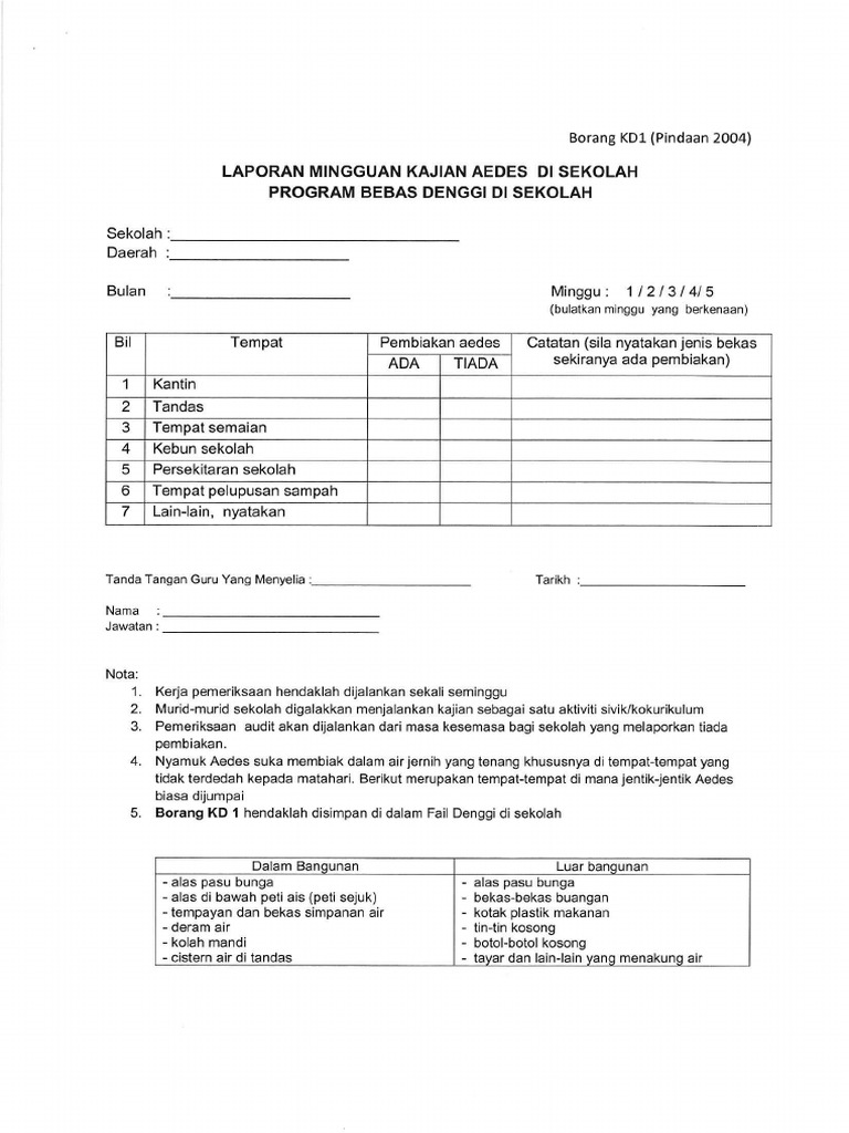 Laporan Denggi 2021 Format Baru | PDF