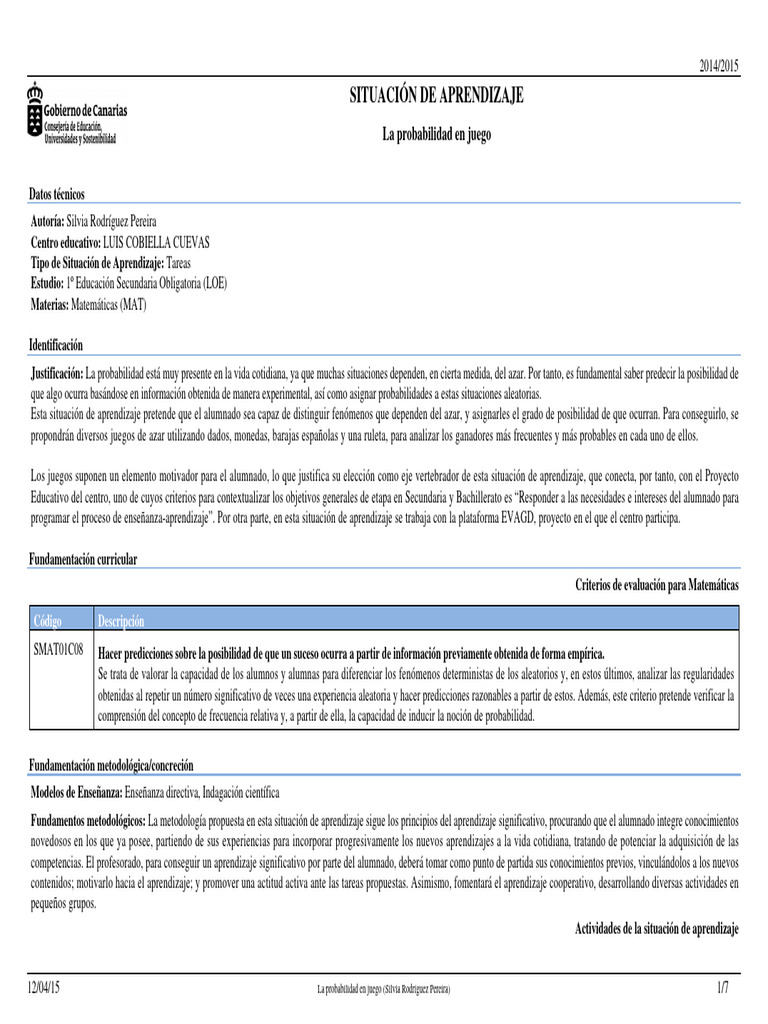 Juegos de Probabilidad para Niños | PDF