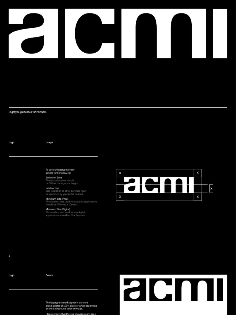 ACMI Logotype Guidelines For Partners | PDF
