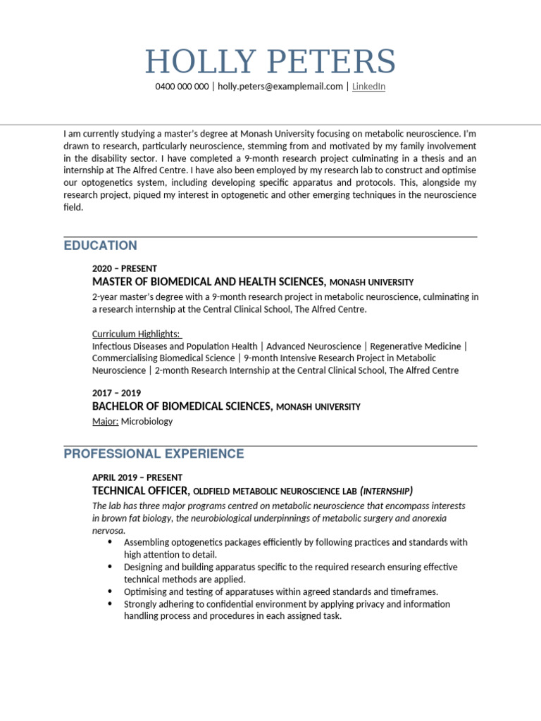 Biomedicine Resume | PDF | Neuroscience | Medicine