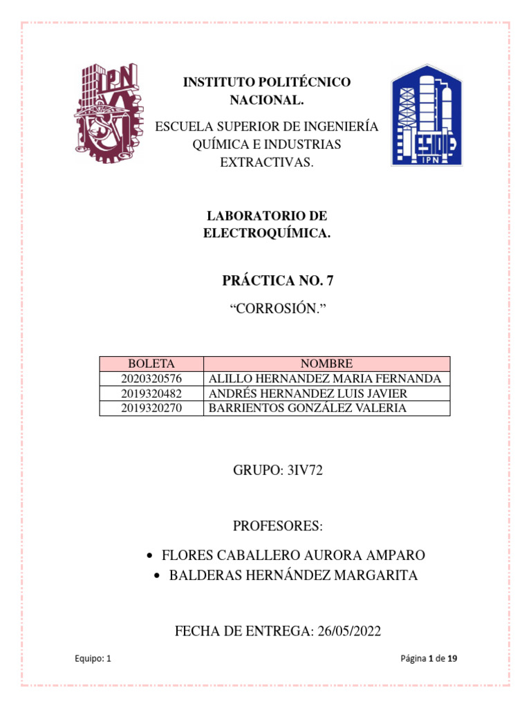 Práctica 7 - Electroquímica | PDF