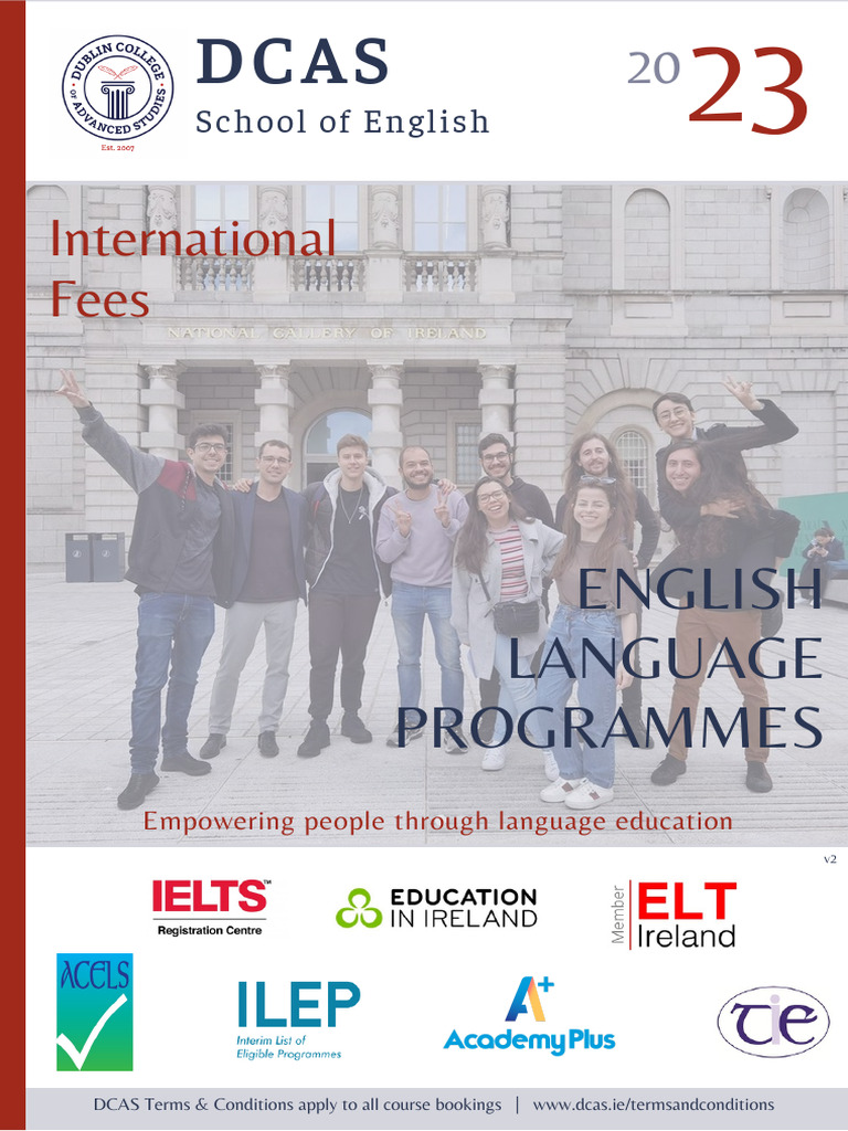 DCAS English Language Programmes 2026 | PDF | International English ...