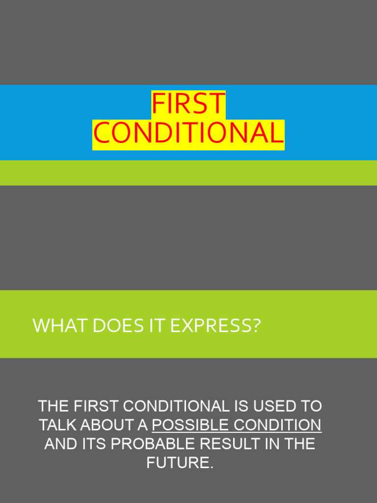 First Conditional Rules | PDF
