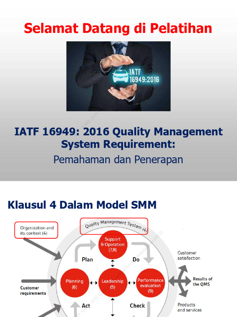 Penjelasan Pemahaman Persyaratan IATF 16949-2016 | PDF