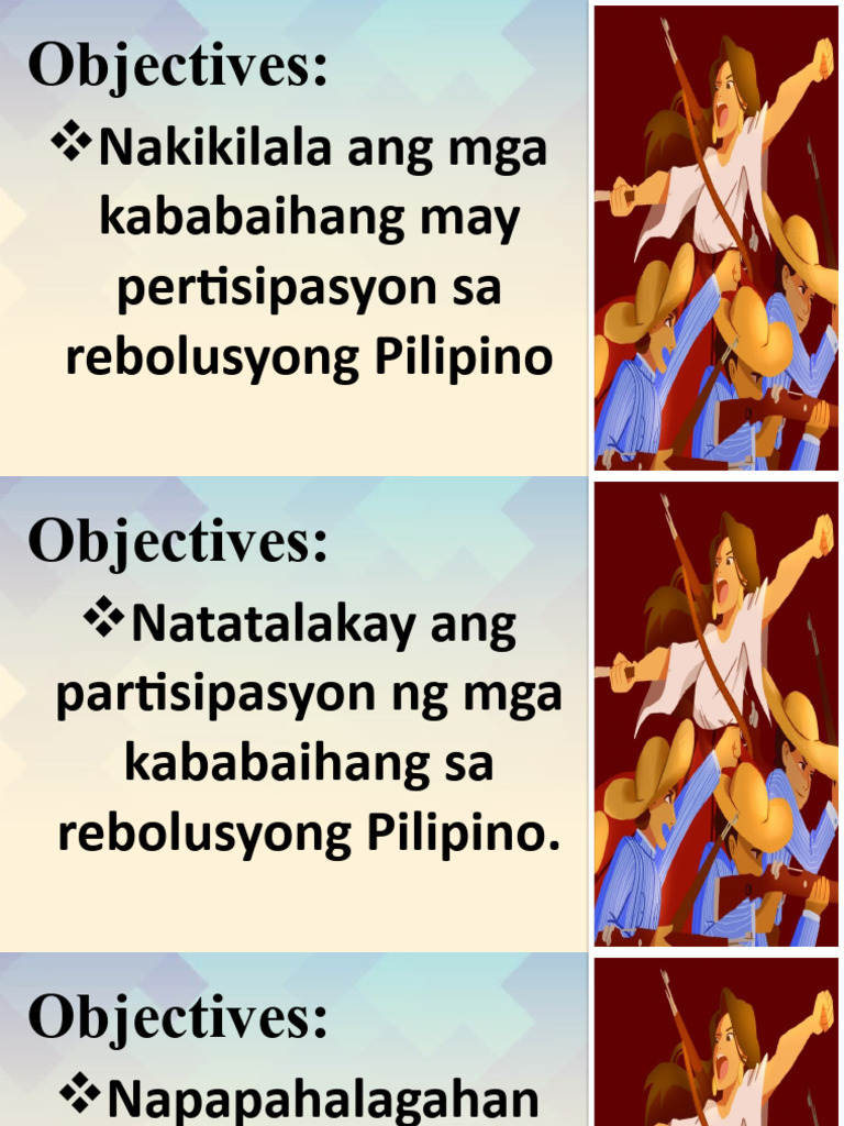 AP q1 Wk4 Day 2 Mga Kababaihan NG Rebolusyon | PDF