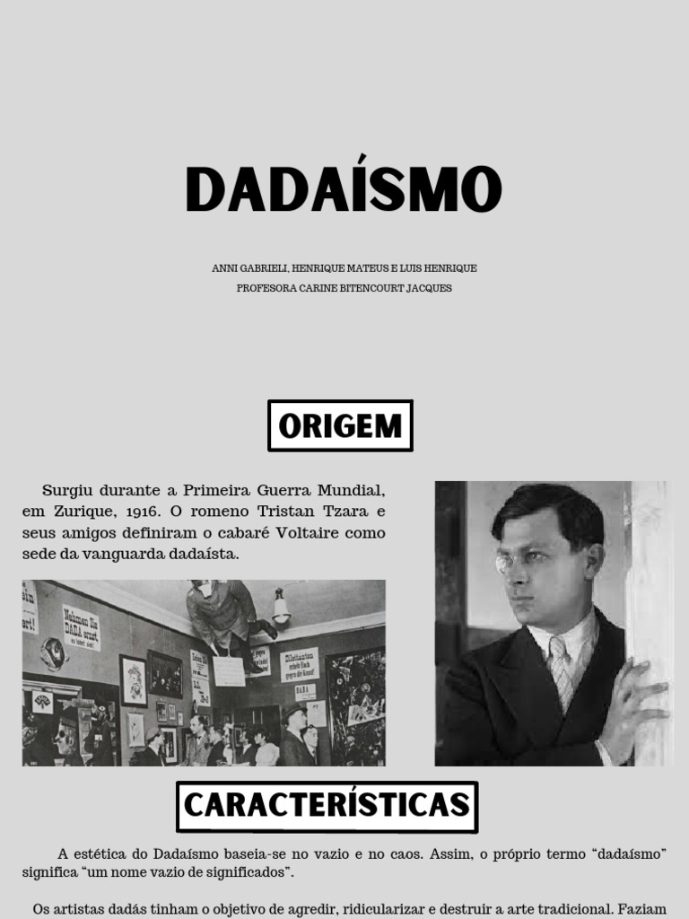 Origem e Características do Dadaísmo | PDF