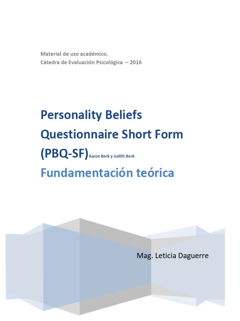 PBQ Fundamentación Teórica | PDF