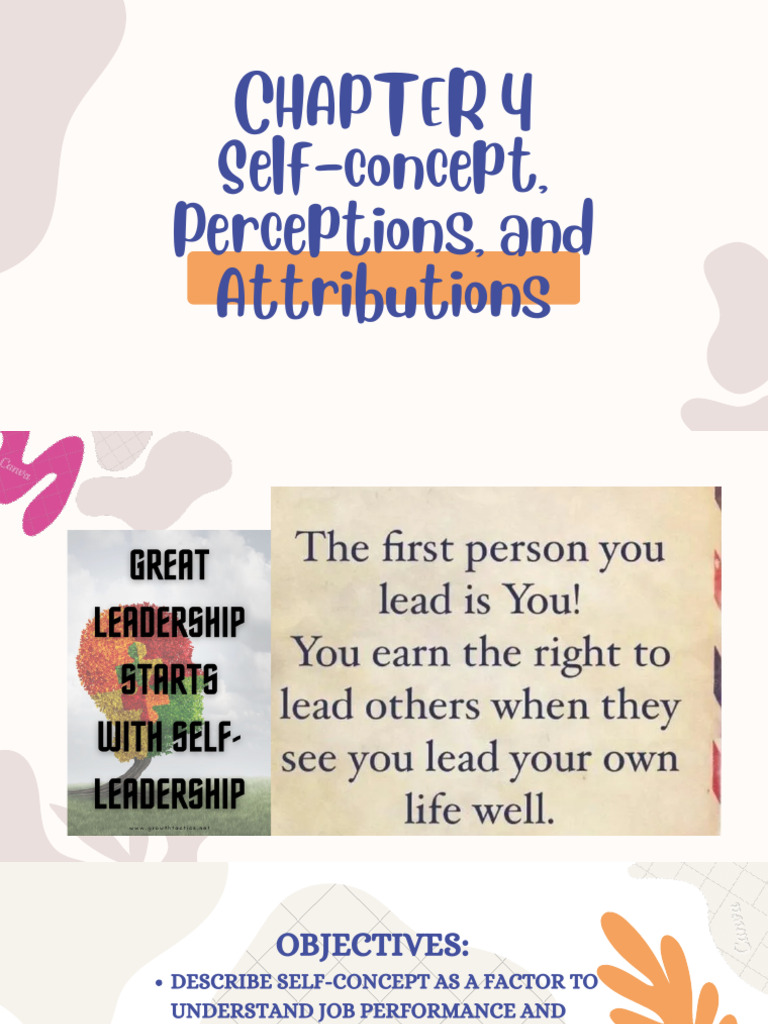 Chapter 4 Self-Concept, Perceptions and Attributions | PDF