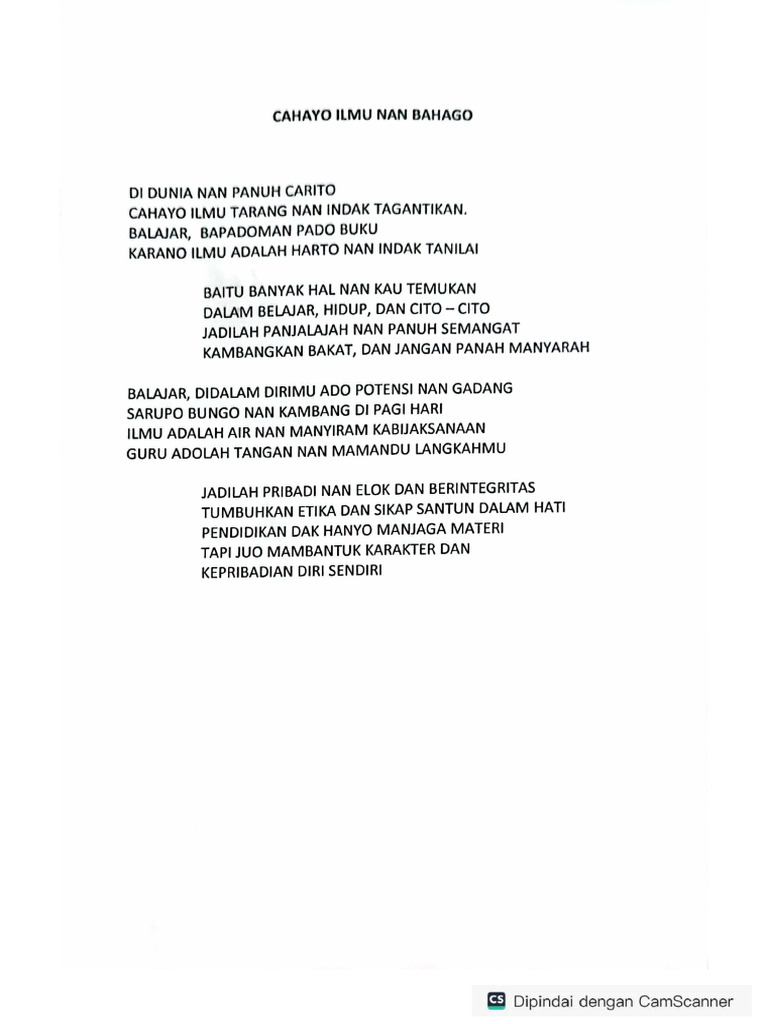 Puisi SDN 155693 Jago-Jago | PDF