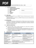 Plan Lector Primer Grado | PDF | Educación primaria | Comprensión lectora