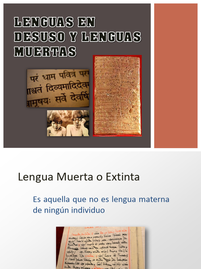 Lenguas Muertas y en Desuso: Causas y Ejemplos | PDF | Asimilacion ...