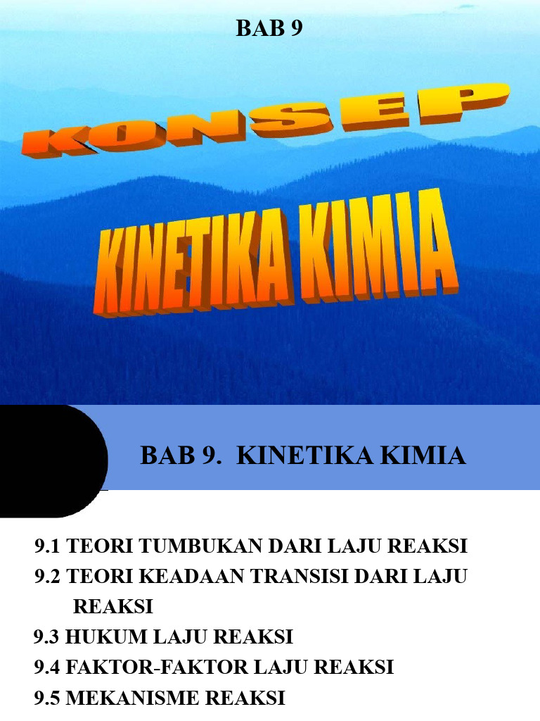 Bab9-Kinetika Kimia | PDF