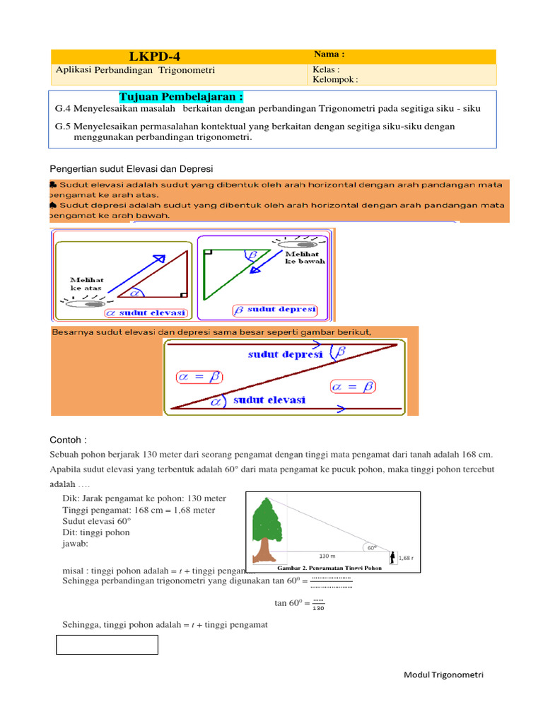 LKPD 4 Aplikasi pebandingan trigono-sry- | PDF