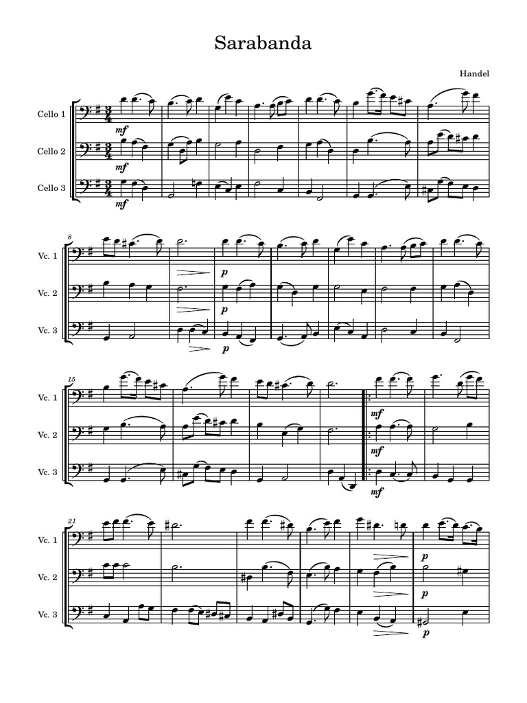 Sarabanda Handel | PDF