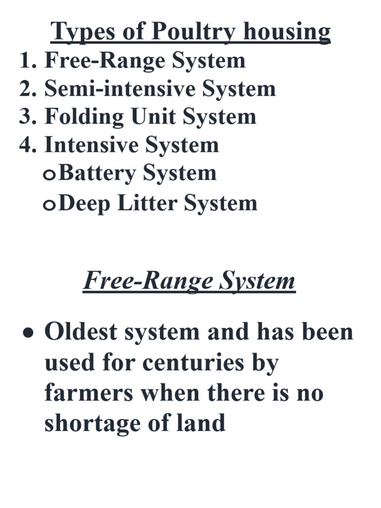 Types of Poultry Housing Visual Aid V2 | PDF