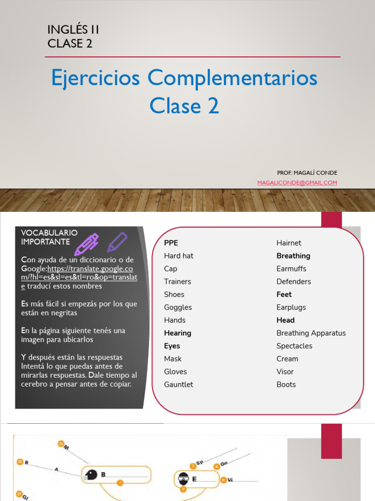 Inglés II Clase 2 Ejercicios complementarios | PDF