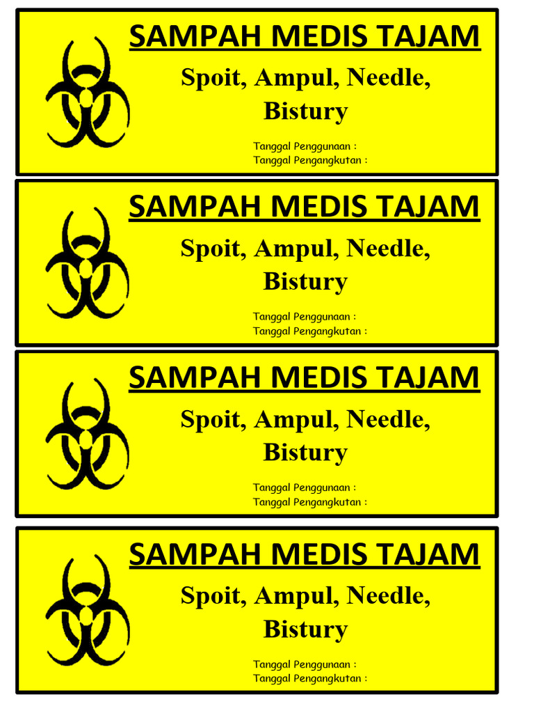 New Stiker Sampah Medis Infeksius | PDF