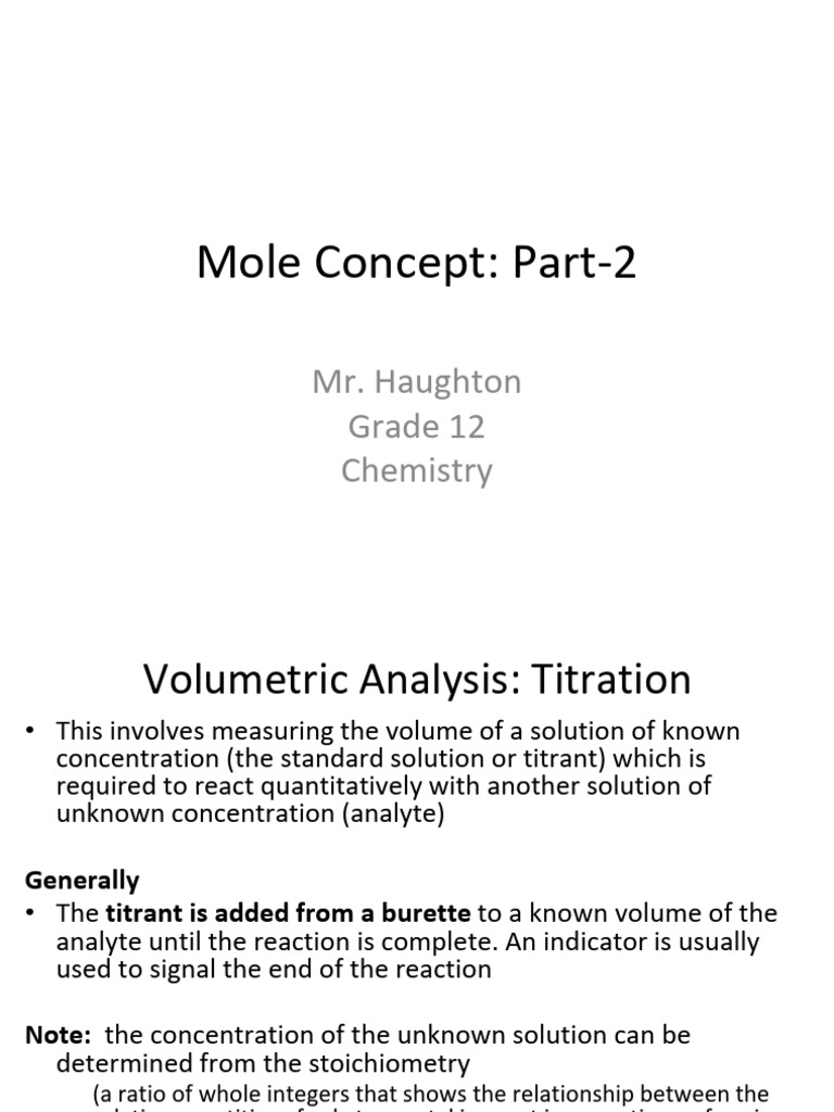 Kami Export - Mole Concept Part 2 - Titrations | PDF