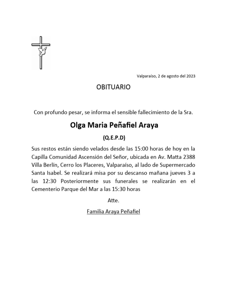 Obituario Word | PDF