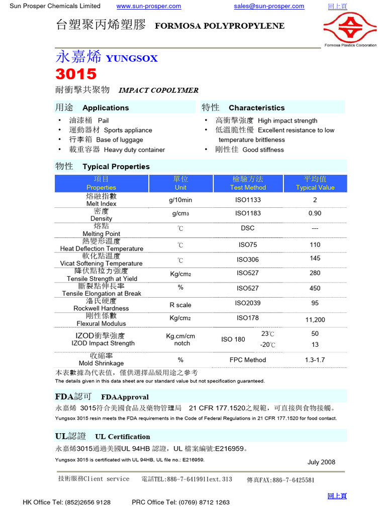 PP3015 Specification | PDF