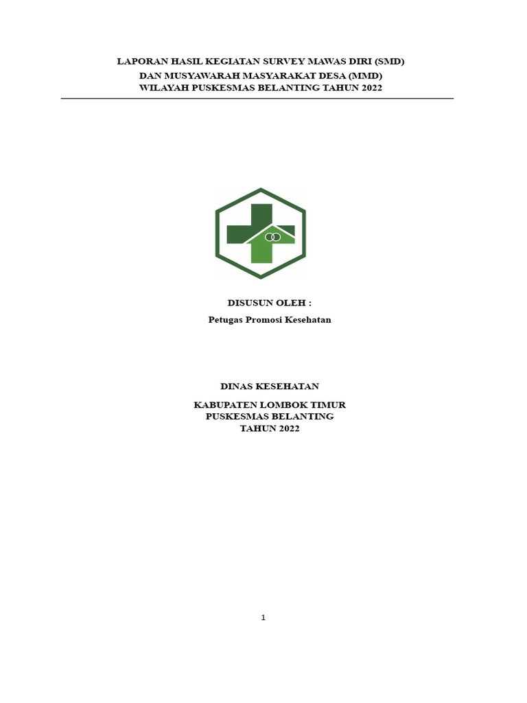 LAPORAN HASIL KEGIATAN SMD Dan MMD DKI | PDF