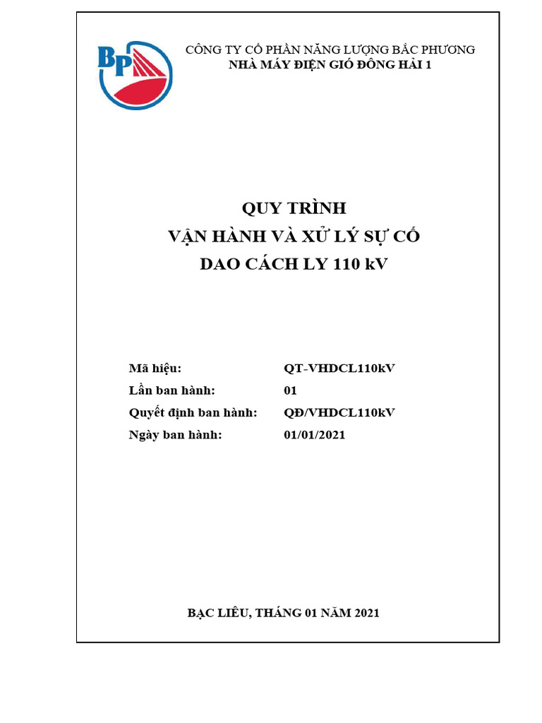 QTVH&XLSC DCL 110kv | PDF