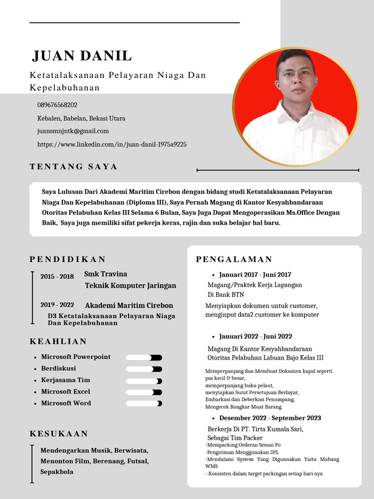 CV JUAN DANIL SIMANJUNTAK | PDF