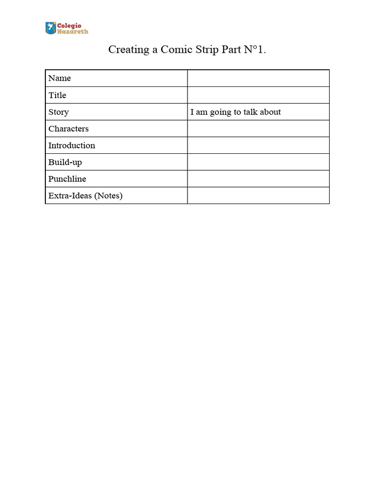 Creating A Comic Strip Part N°1 | PDF
