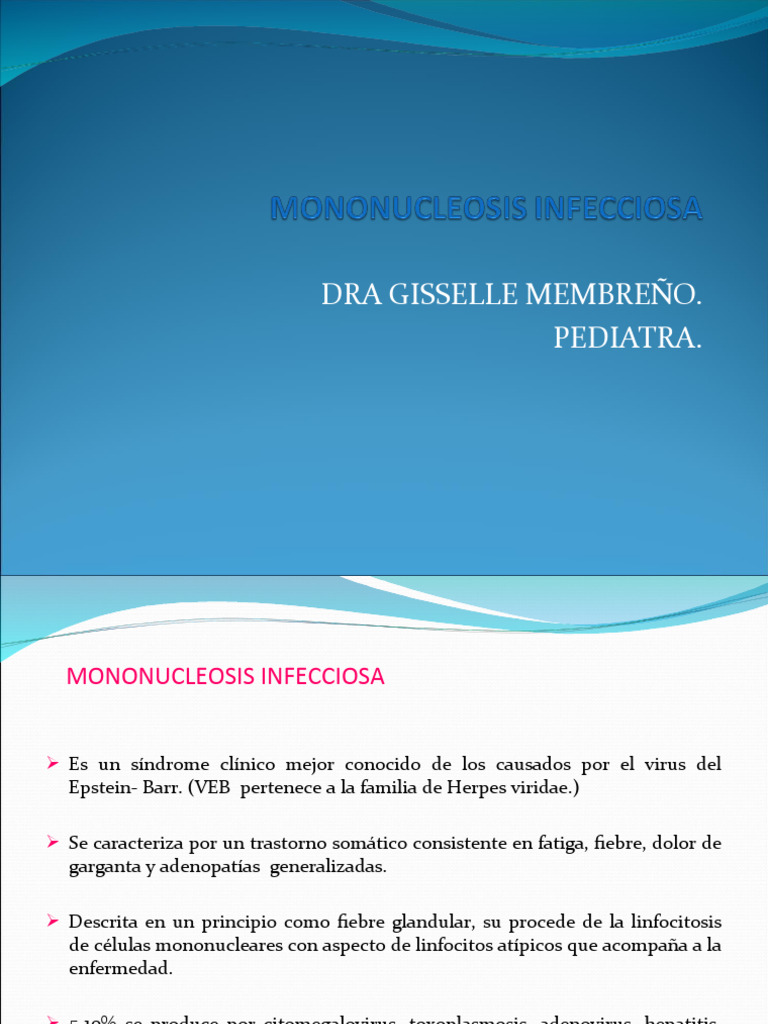 Mononucleosis Infecciosa | PDF | Especialidades Medicas | Medicina CLINICA